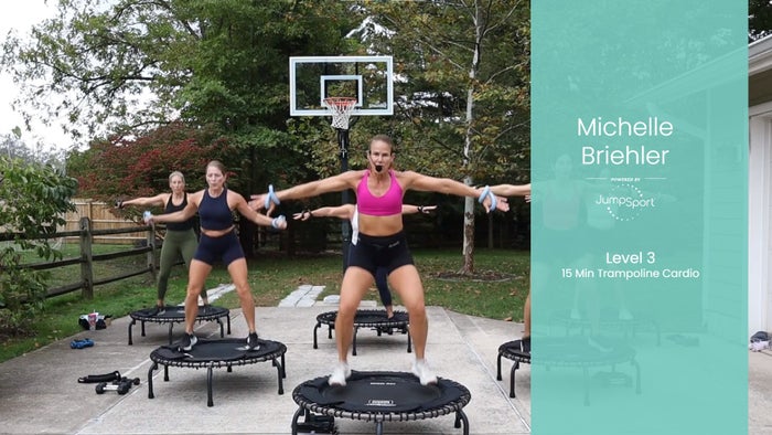 Level 3 | 15 MIN Trampoline Cardio Workout | Michelle Briehler