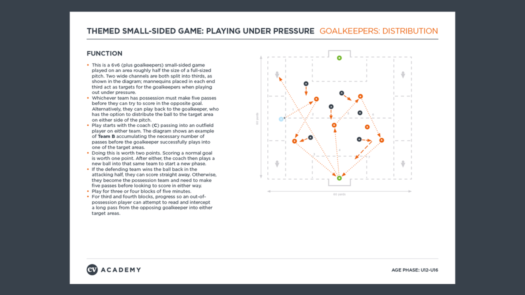 U12-U16 Goalkeepers - Distribution