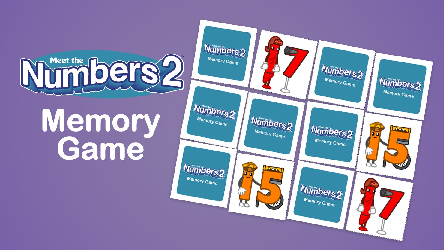 Preschool Prep Kids Club | Memory Games | Meet the Numbers 2