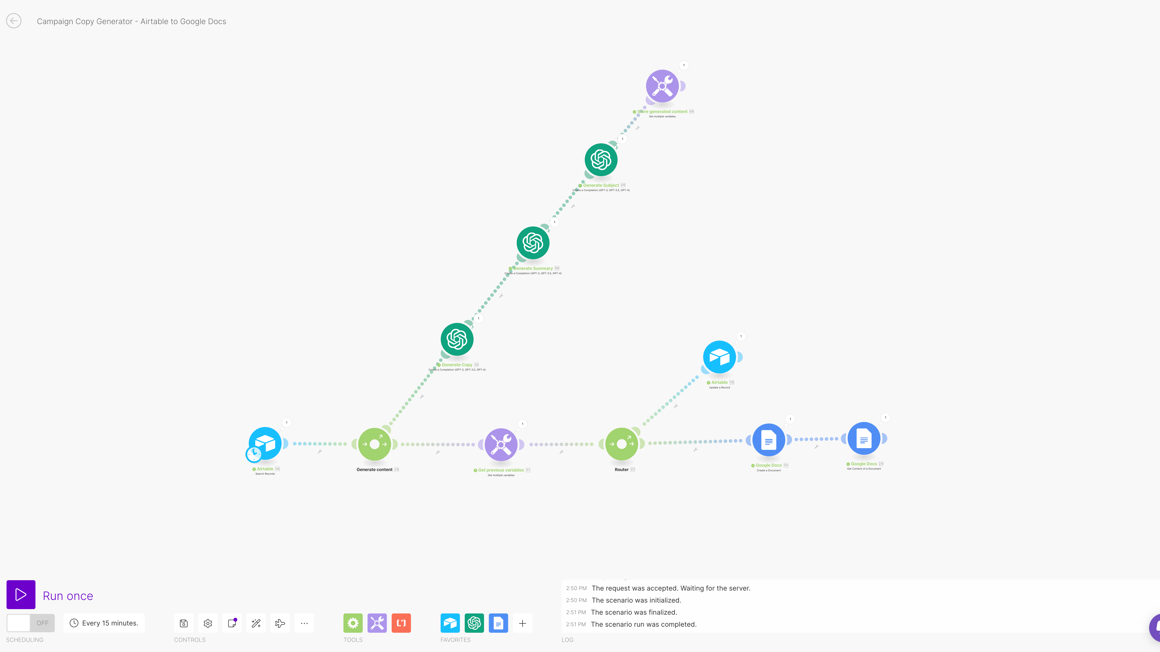 AI Workflow Bots - Campaign Copy Generator