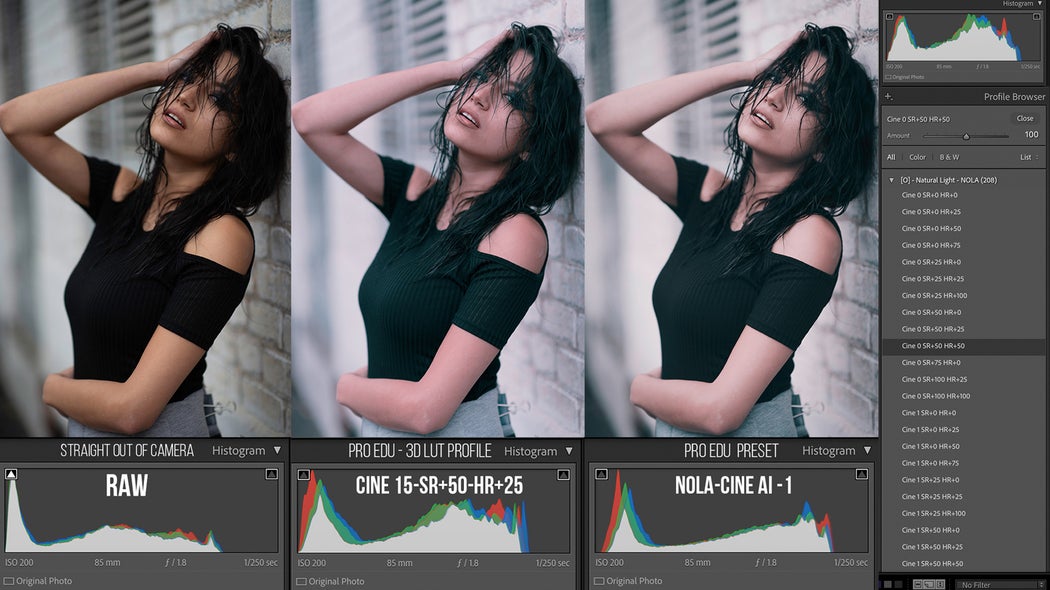 3D LUT Profiles & Color Grading Presets: NOLA Natural Light