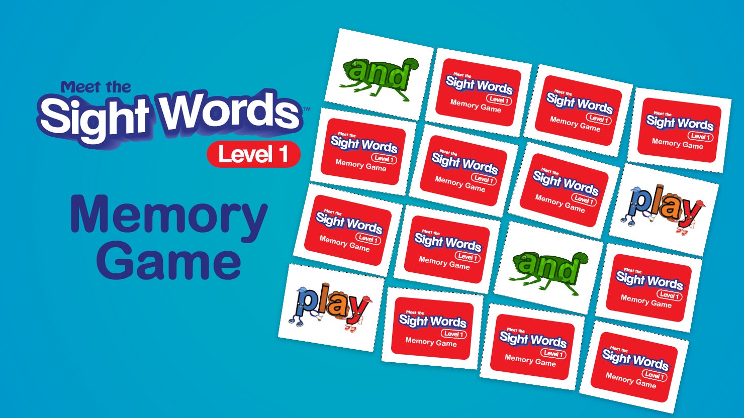 Preschool Prep Kids Club | Memory Games | Meet the Sight Words 1