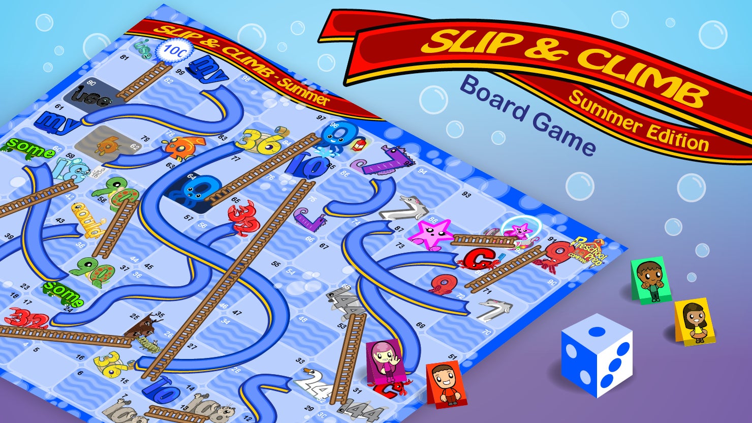 Preschool Prep Kids Club | Board Game | Slip & Climb | Summer Edition!