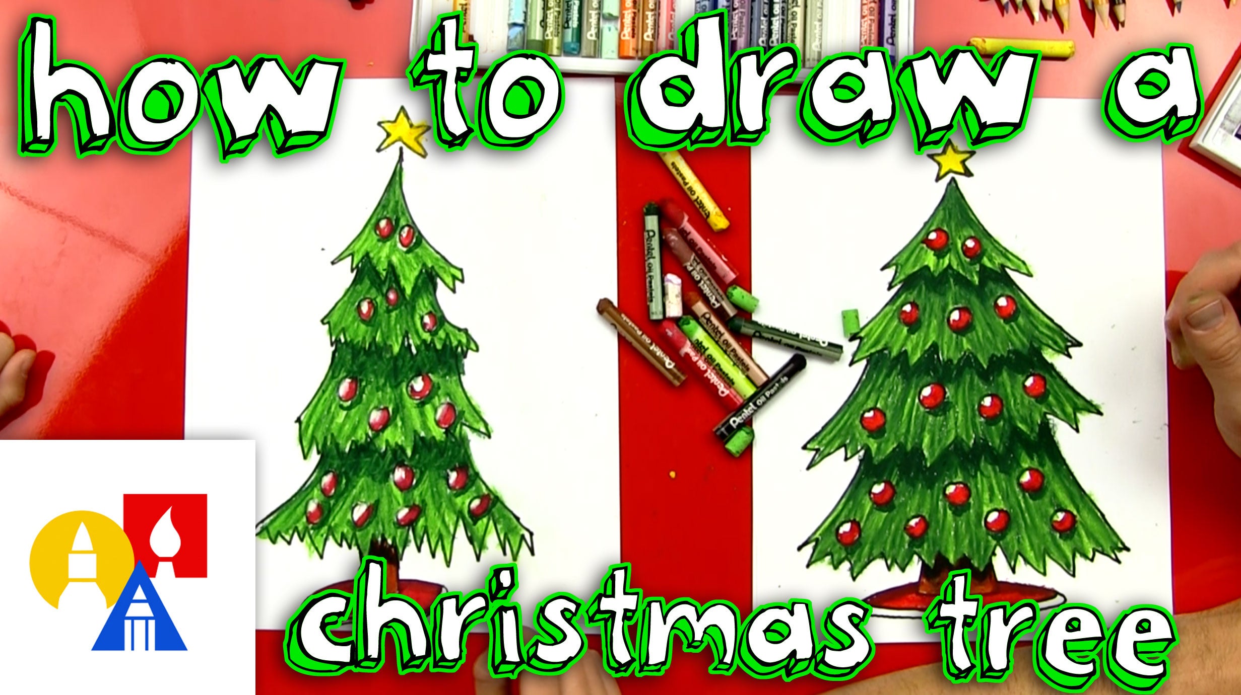 How To Draw Realistic Christmas Tree