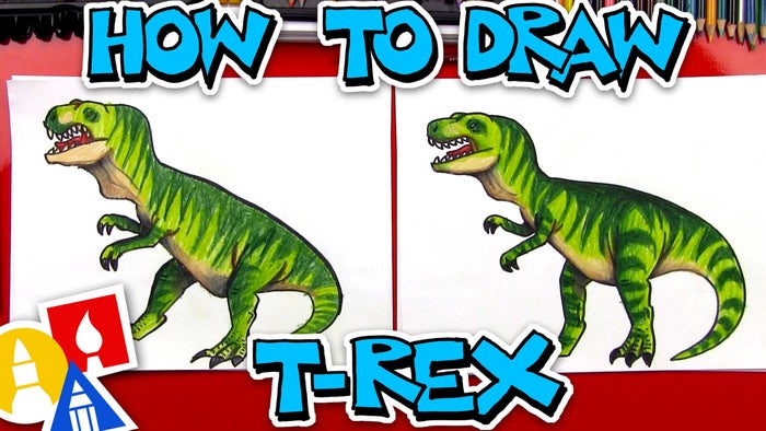 how to draw realistic dinosaur