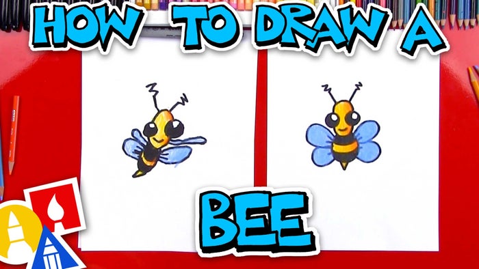 how to draw cartoon bee