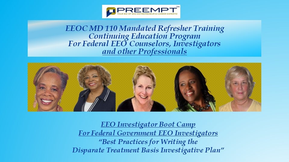 $695-32 hour Federal EEO Investigator Certification Training ...
