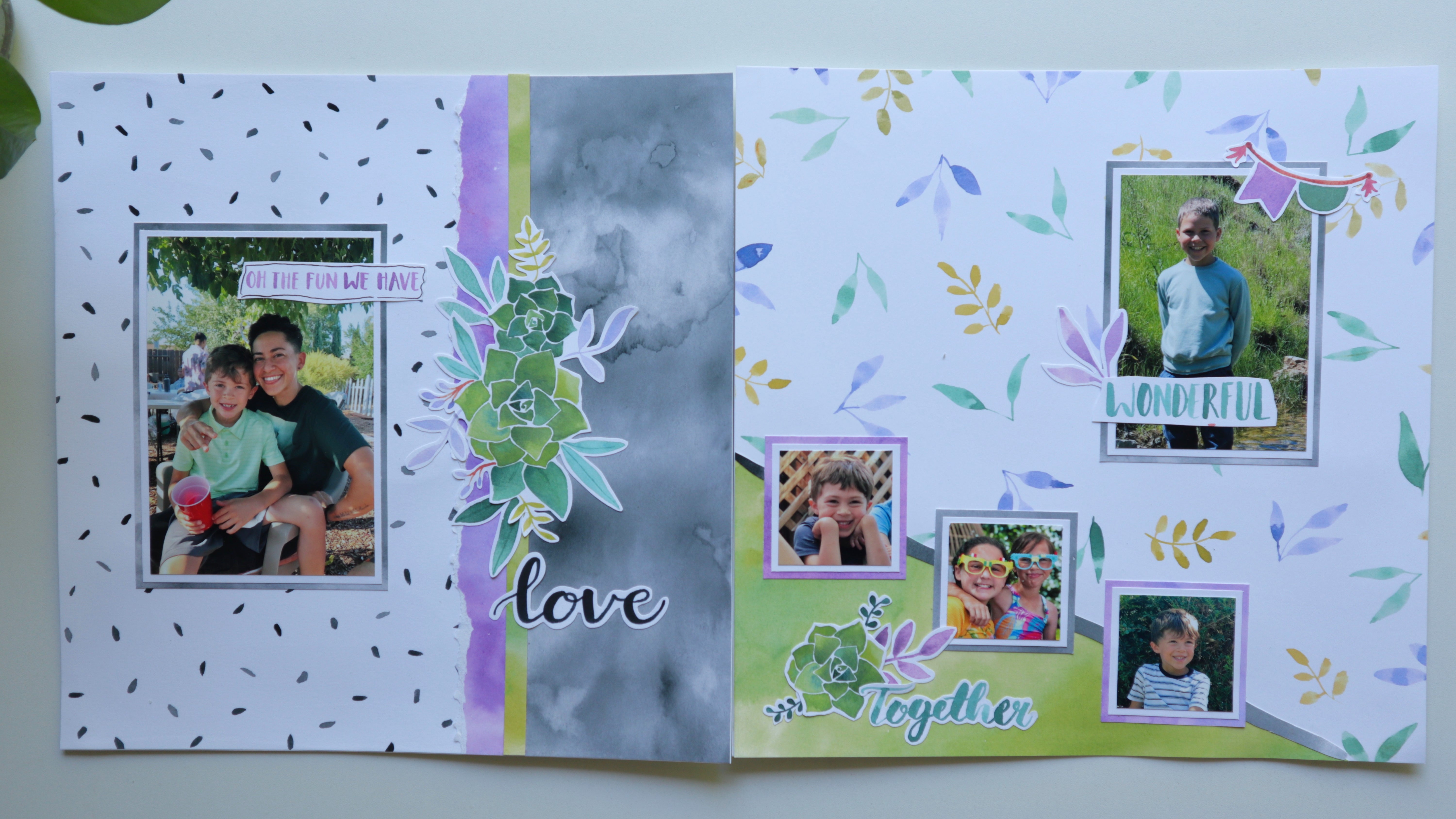 Scrapbook Layout Double Page Spread | Simple Stories Boho Sunshine