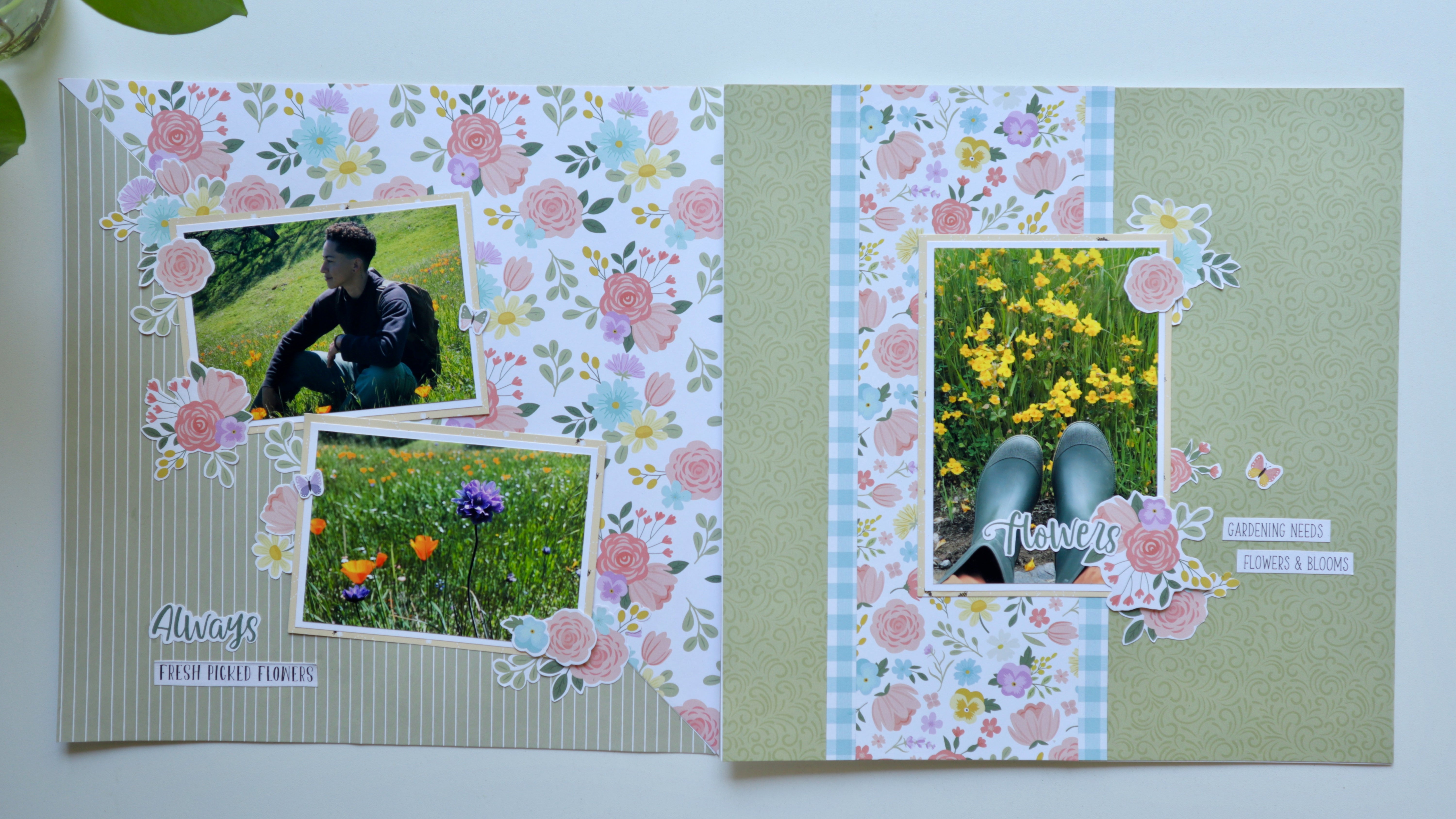 Scrapbook Layout Double Page Spread | Simple Stories Boho Sunshine