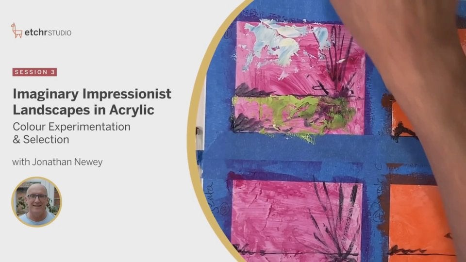 Imaginary Impressionist Landscapes in Acrylic