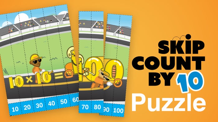 Preschool Prep Kids Club | Skip Count By 10 Puzzle | Meet the Math ...