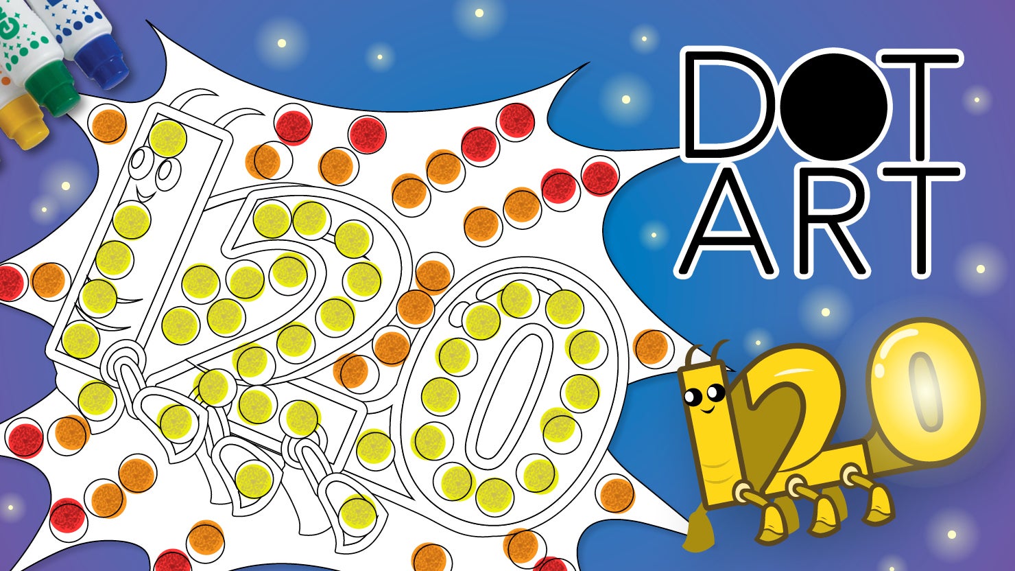 Preschool Prep Kids Club | Dot Art | Meet the Math Facts "120"