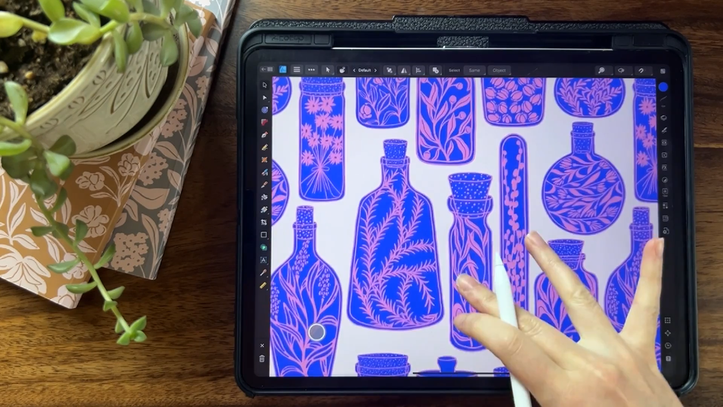 Block Print Pattern and Illustration