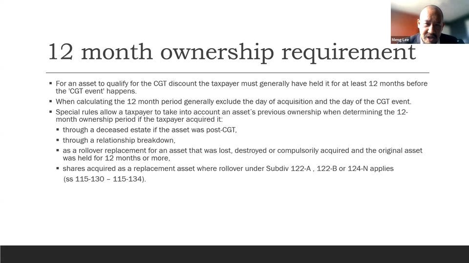Replay: CGT Fundamentals: CGT for Non-Residents | Tax Nuggets Academy