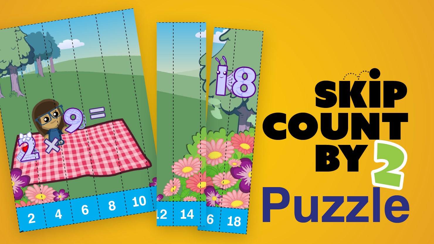 Skip Count By 2 Puzzle | Meet the Math Facts "2x9=18"