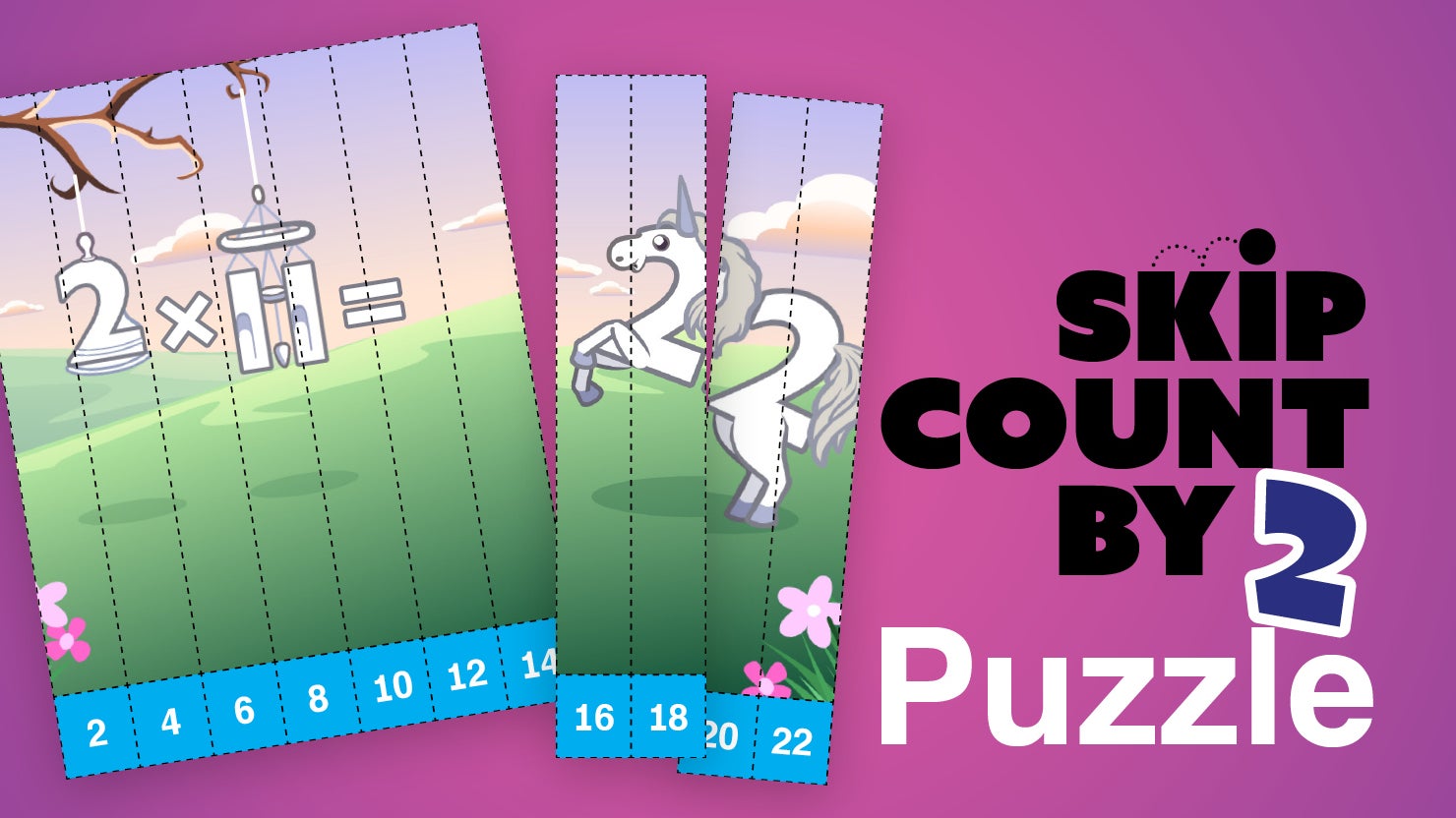 Skip Count By 2 Puzzle | Meet the Math Facts "2x11=22"