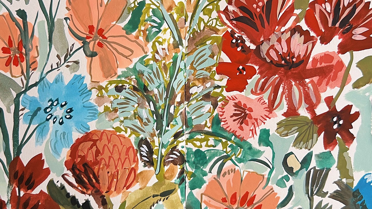 Mindful Art with Abstract Florals