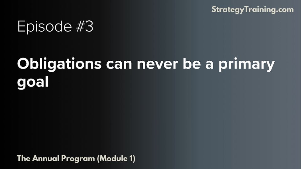 The Annual: Module 1 | StrategyTraining.com