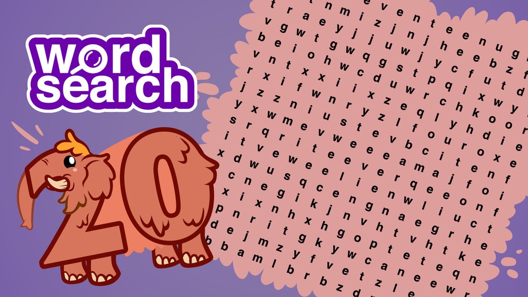 Preschool Prep Kids Club | Word Search | Meet the Numbers Level 2 “20”