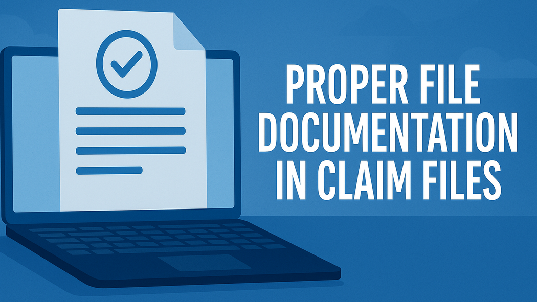 Proper File Documentation in Claim Files
