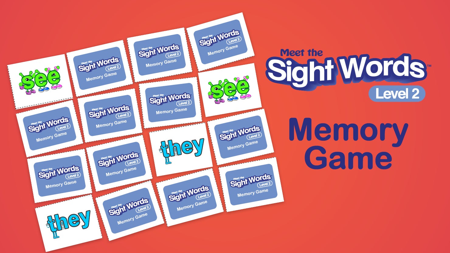 Preschool Prep Kids Club | Memory Game | Meet the Sight Words 2