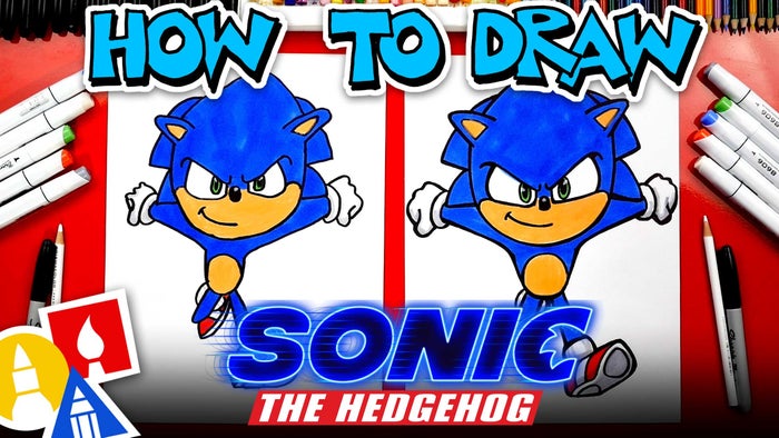 how to draw sonic the hedgehog logo