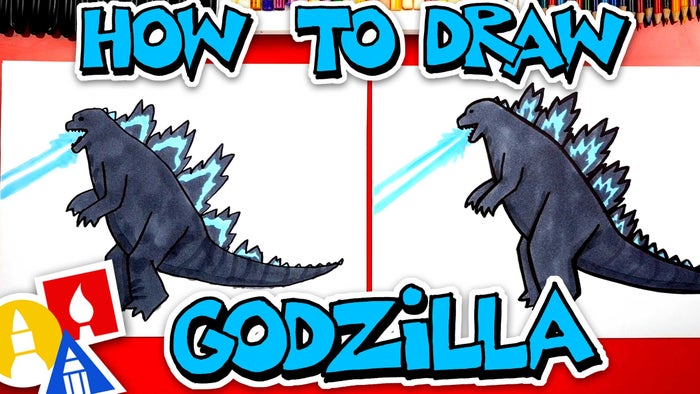 godzilla drawing step by step