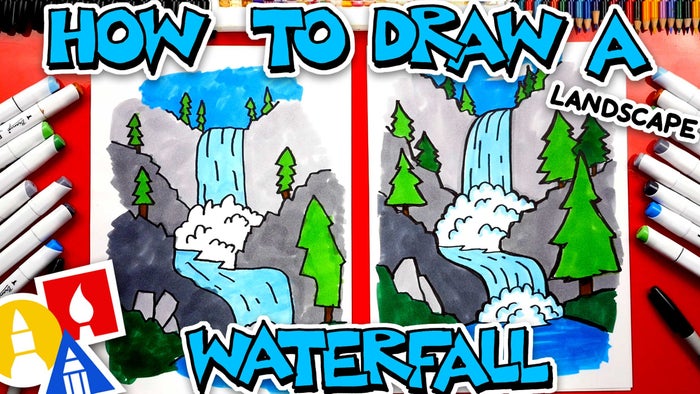 waterfall drawing