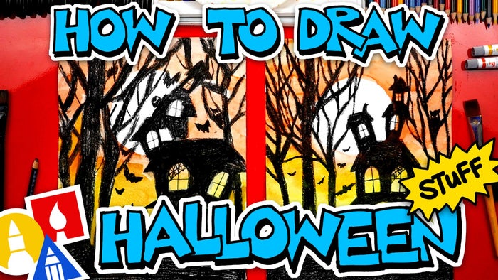 how to draw a halloween stuff