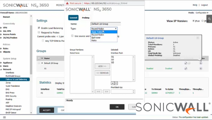 SonicWall: How to Configure Round-Robin Load Balancing