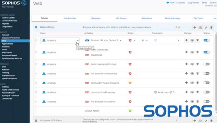 Sophos: How to Configure Source Host Content Filtering Rules