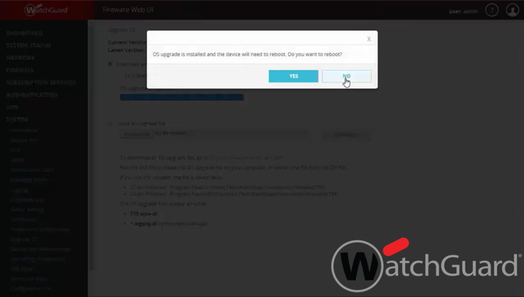 WatchGuard: How to Update Your OS
