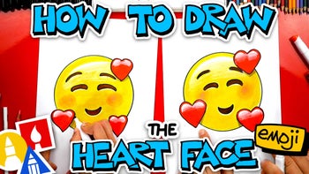 how to draw a kissing emoji