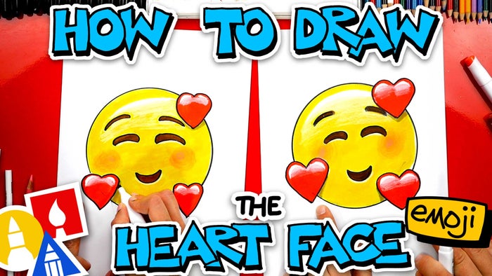 how to draw kissy face