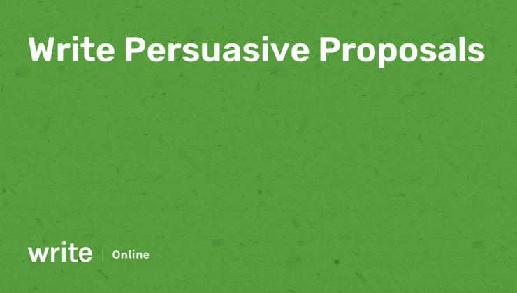 Write Online | How to write a proposal | Online course and checklist