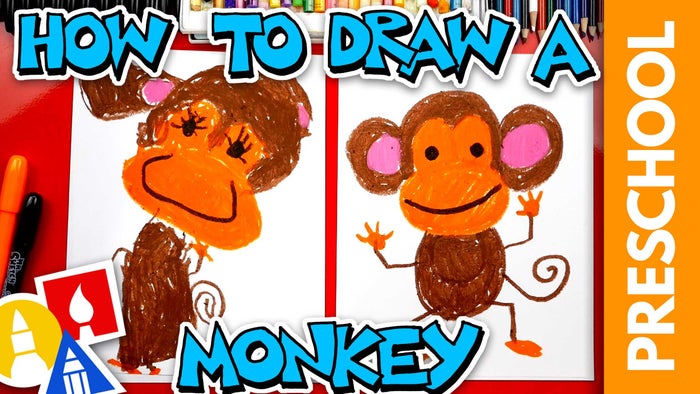 monkey cartoon easy draw