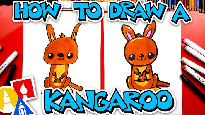 how to draw kangaroo