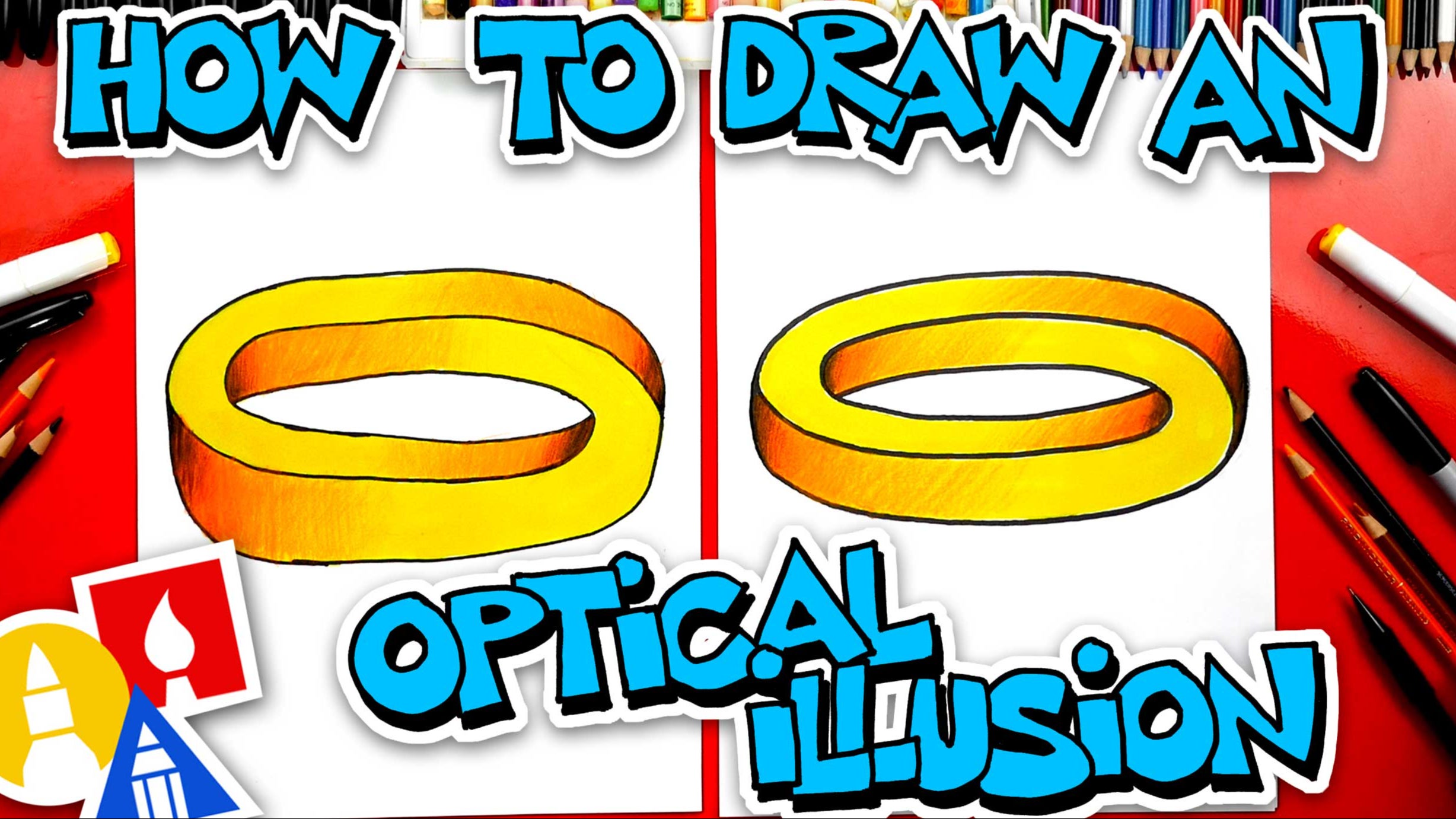 How To Draw An Optical Illusion | Art For Kids Hub