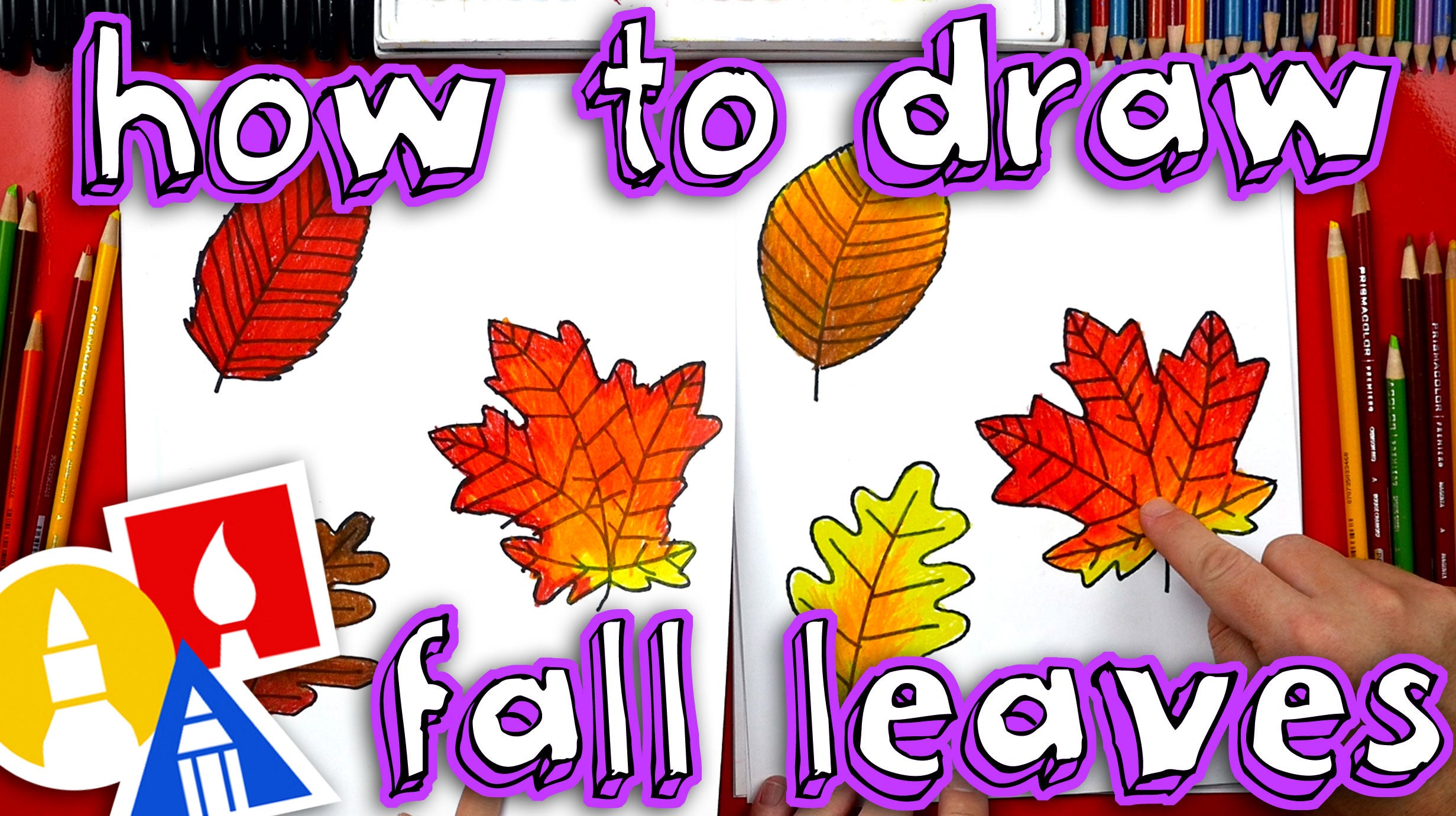 How To Draw Fall Leaves | Art For Kids Hub