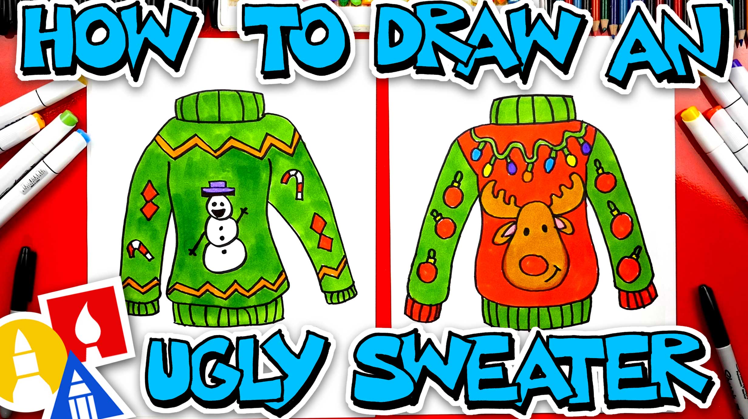 How To Draw An Ugly Sweater | Art For Kids Hub