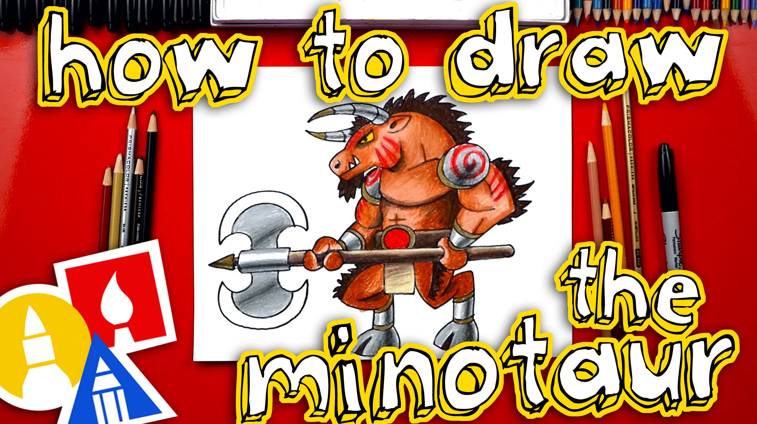 How To Draw The Minotaur | Art For Kids Hub