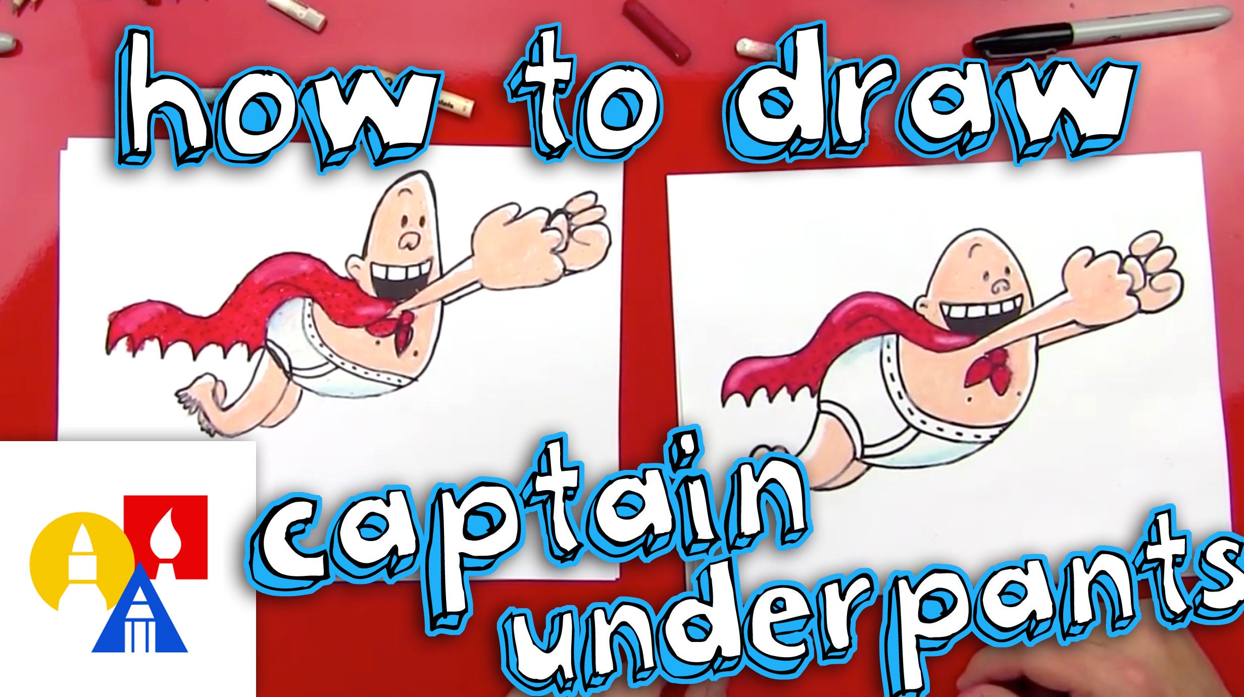 How To Draw Captain Underpants | Art For Kids Hub
