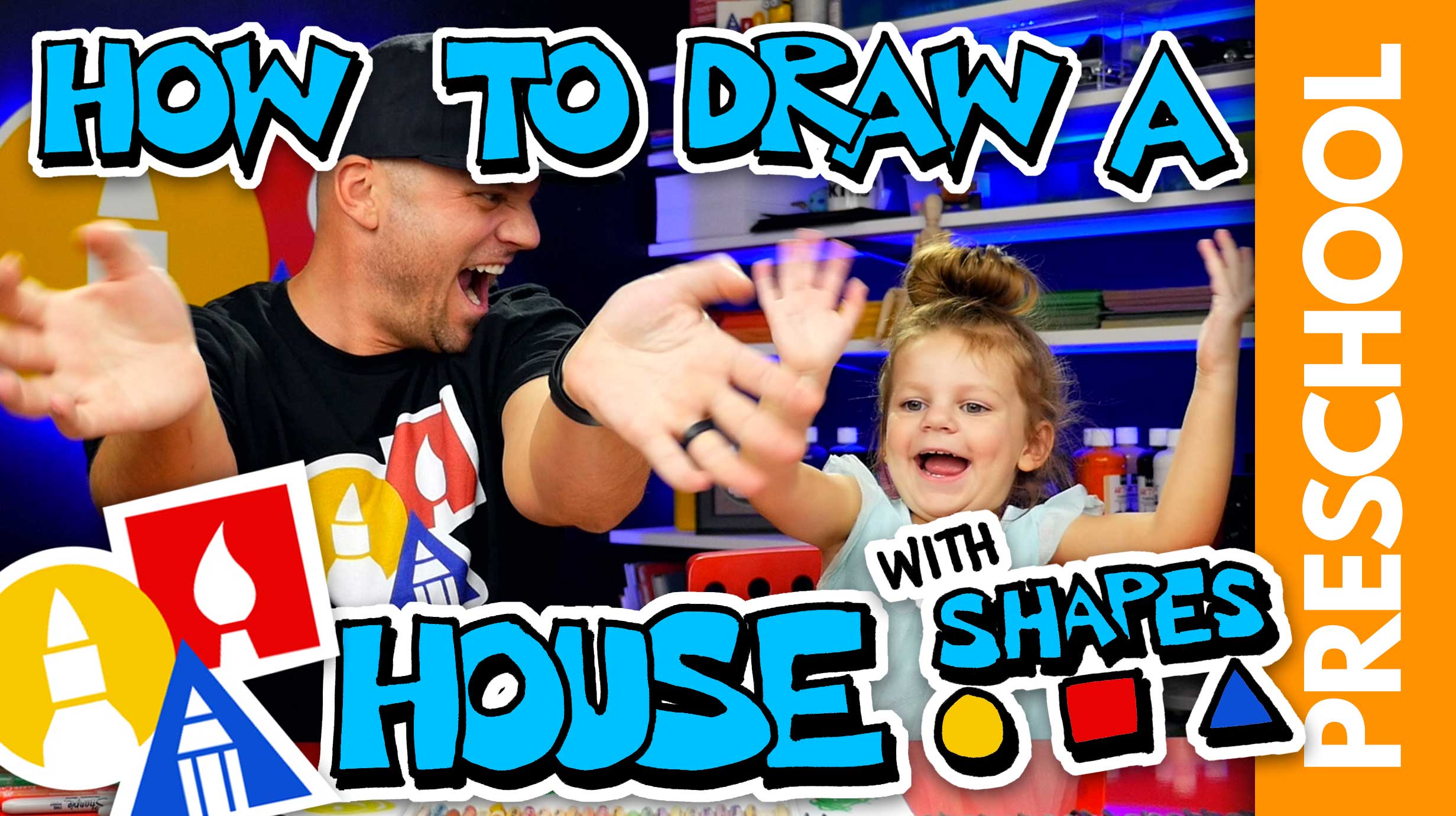 Drawing A House Using Shapes - Preschool | Art For Kids Hub