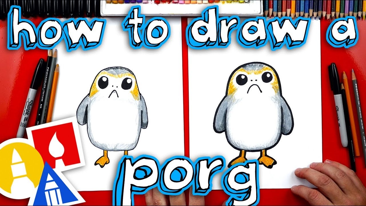 How To Draw A Porg From Star Wars | Art For Kids Hub