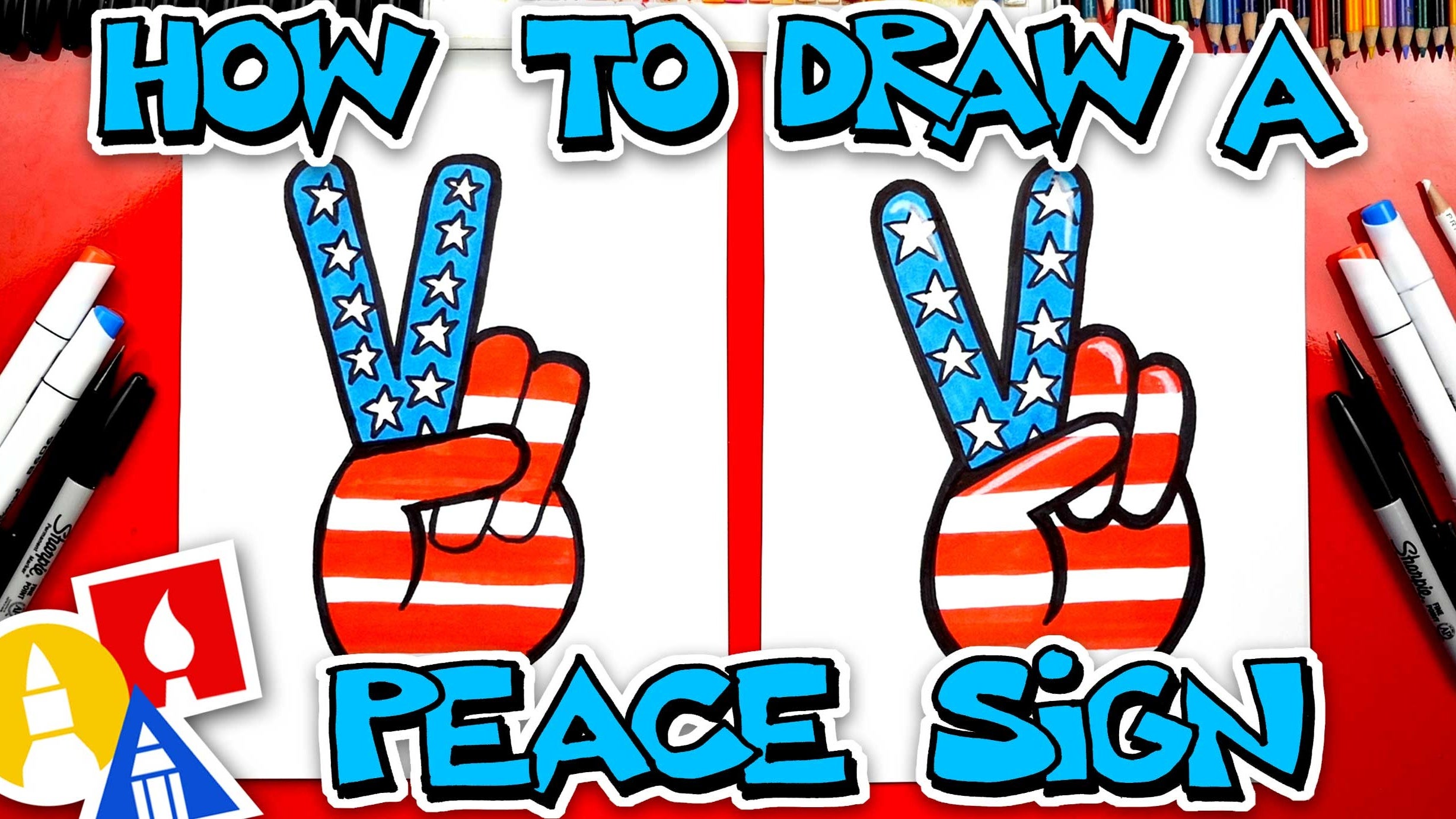 How To Draw A Peace Sign | Art For Kids Hub