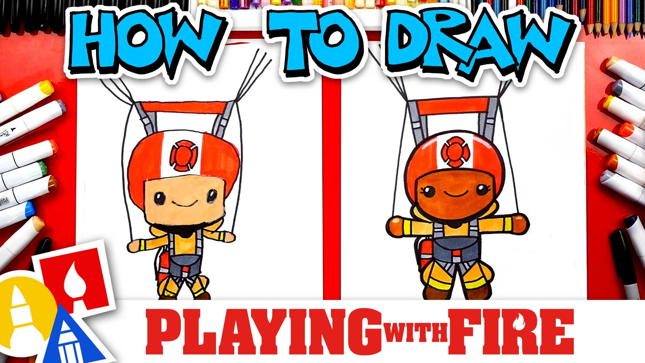 How To Draw A Smokejumper From Movie Playing With Fire | Art For Kids Hub