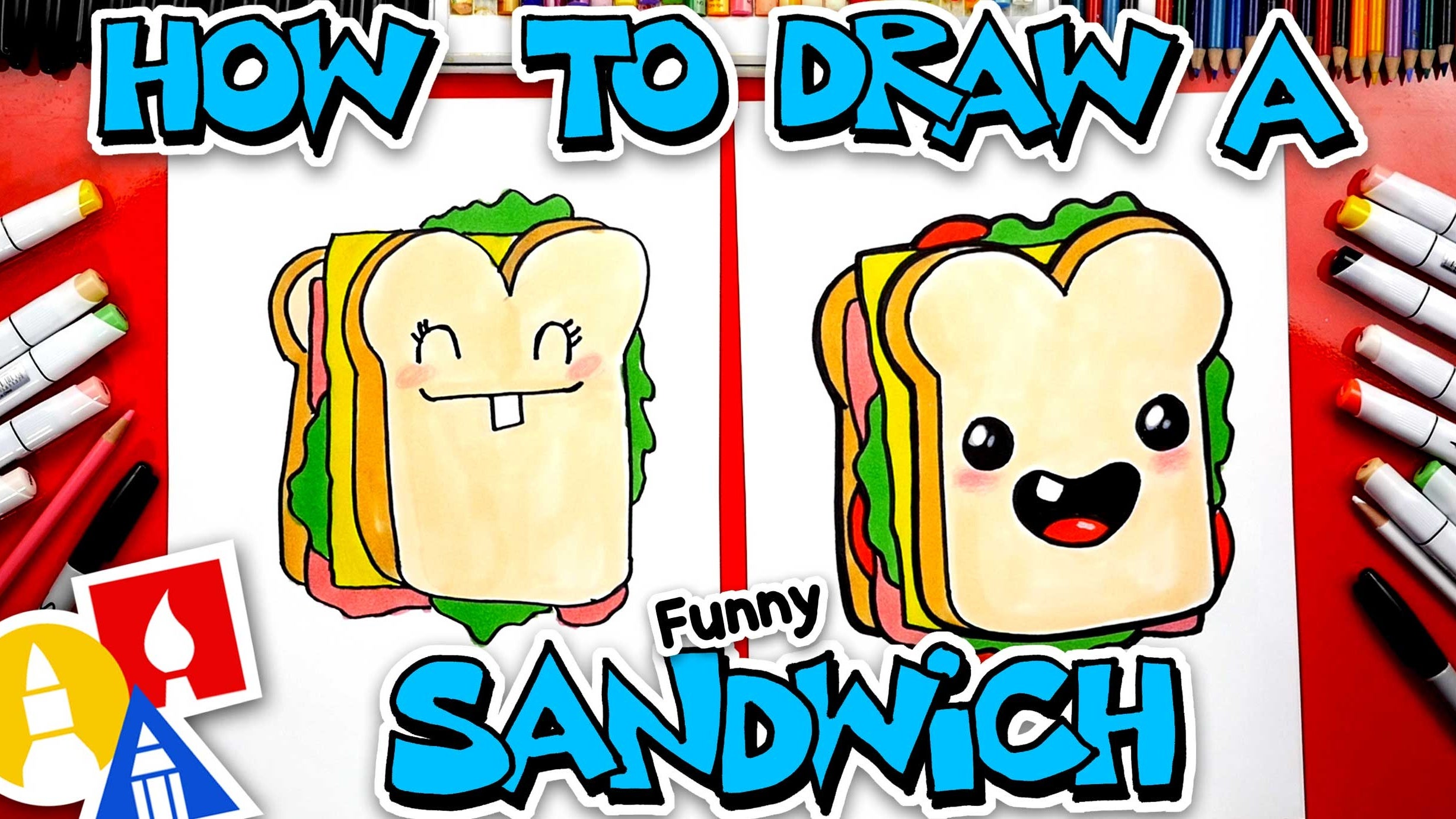 How To Draw A Funny Sandwich | Art For Kids Hub